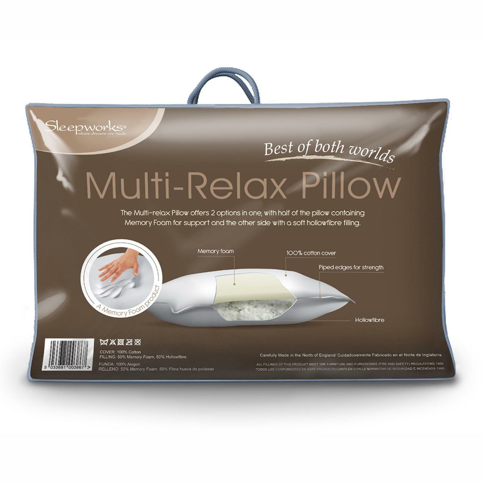 Memory Foam Pillow Multi Relax Double Sided - £24.99 Free Delivery